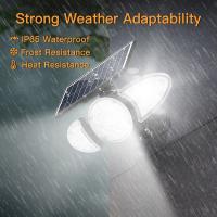 China Three Heads 100-400LM 38PCS LED Solar Sensor Wall Light For Pathway for sale
