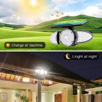 China Three Heads 100-400LM 38PCS LED Solar Sensor Wall Light For Pathway for sale