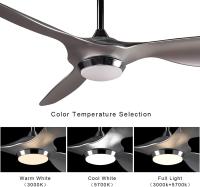 China Luxury Modern Luminous 72w Ceiling Fan Led Light Body Lamp Metal Motor Switch for sale