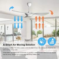 China Luxury Modern Luminous 72w Ceiling Fan Led Light Body Lamp Metal Motor Switch for sale