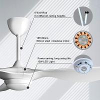 China Luxury Modern Luminous 72w Ceiling Fan Led Light Body Lamp Metal Motor Switch for sale