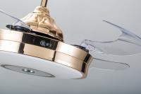 China Bladeless 5250lm 70W 42 Inch Retractable Ceiling Fan Light With Remote Control for sale