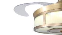 China 42 inch 3500K Remote Control Retractable Ceiling Fan Light 220VAc Invisible Blades for sale