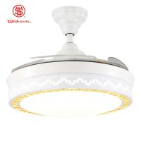 China Modern Decorative 5250lm 70W White Foldable Ceiling Fan With Light For Home for sale