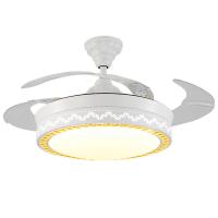 China Modern Decorative 5250lm 70W White Foldable Ceiling Fan With Light For Home for sale