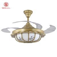 China 30000hours 5250lm Bladeless Led Ceiling Fan With Foldable Blades for sale