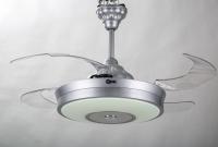 China 6000K 3600lm Fancy Ceiling Fan Lights Silver Collapsible Ceiling Fan With Pop Out Blades for sale