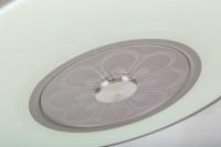 China 6000K 3600lm Fancy Ceiling Fan Lights Silver Collapsible Ceiling Fan With Pop Out Blades for sale