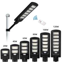 China 6000K 100W 200W 300W Solar Street Lights Outdoor Lamp Ip65 Remote Control for sale