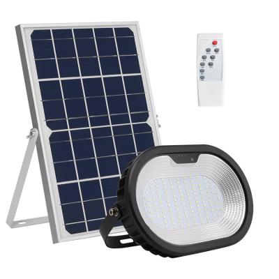 China Theme Park 7000K Remote Control Solar Security Light 100lm/W Ip65 Solar Flood Light for sale