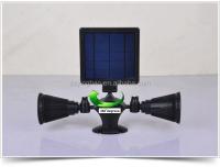 China 12LEDs 20-600Lumen Solar Motion Sensor Spotlight Dual Head Solar Spotlight for sale
