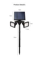 China Waterproof Ip65 600LM 40 LED Solar Garden Light PIR Solar Powered Lawn Lights for sale