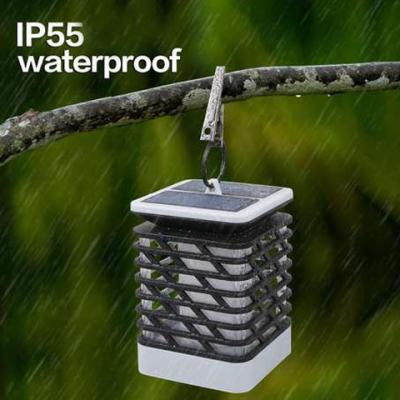 China 40LM Solar Powered Outdoor Hanging Lanterns 3500K Dancing Flame Solar Lights for sale