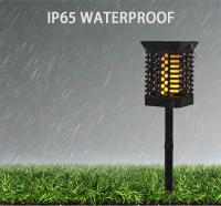 China Warm White IP65 75 LED Solar Garden Light 100lm/w Solar Flame Flickering Lamp Torch for sale