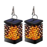 China Warm White 3500K 40LM Wireless LED Solar Garden Lanterns Solar Flame Torches for sale