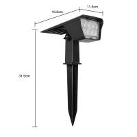 China 20000hour 300lm Outdoor LED Solar Garden Light 180 Degree Beam Angle for sale