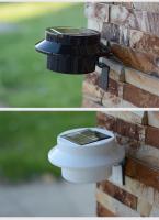 China Outdoor 5000K 21LM Solar Gutter Downlights Led Solar Fence Lights With PIR Motion Sensor for sale