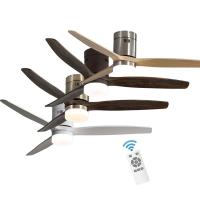 China European Style Loft 3000-5000K real Wood Ceiling Fan Light 90lm/w noiseless for sale