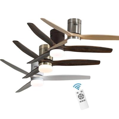 China European Style Loft 3000-5000K real Wood Ceiling Fan Light 90lm/w noiseless for sale