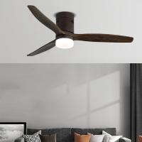 China European Style Loft 3000-5000K real Wood Ceiling Fan Light 90lm/w noiseless for sale