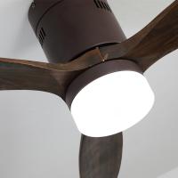 China European Style Loft 3000-5000K real Wood Ceiling Fan Light 90lm/w noiseless for sale