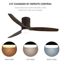 China European Style Loft 3000-5000K real Wood Ceiling Fan Light 90lm/w noiseless for sale