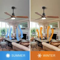 China Dimmable AC/DC120V 65W Smart Ceiling Fan With Light And Remote 3 Speed for sale