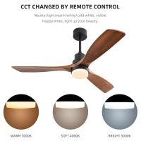 China Dimmable AC/DC120V 65W Smart Ceiling Fan With Light And Remote 3 Speed for sale