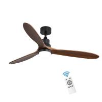 China Indoor Remote Control 1500LM Solid Wood Ceiling Fan Light 120V 3000-5000K for sale