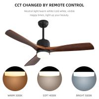 China 52Inch Time Setting Wood Ceiling Fan Light for sale