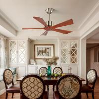 China RoHS Natural Wood 75w Modern 5 Blade Ceiling Fan 42 Inch Ceiling Fan Light Electric for sale