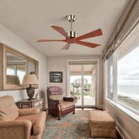 China RoHS Natural Wood 75w Modern 5 Blade Ceiling Fan 42 Inch Ceiling Fan Light Electric for sale