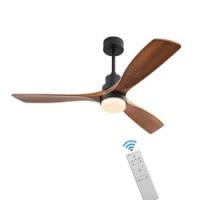 China 220VDC 65W 3 Wooden Blades Modern Living Room Air Cooling Fan With Light Feel Free To Contact for sale