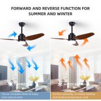 China Residential  Modern 65W 1500LM 3 ABS Blade Ceiling Fan 47 Inch for sale