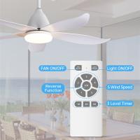 China Fancy Iron 3000K 35W 5 ABS Blade Ceiling Fan Lamp Big Natural Style for sale