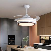 China Super Bright  5000K 65W 42 Inch Flush Mount Ceiling Fan With Light retractable for sale