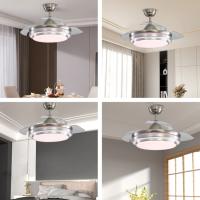China Super Bright  5000K 65W 42 Inch Flush Mount Ceiling Fan With Light retractable for sale