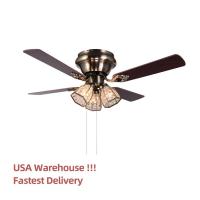 China 100lm/w 120V 48 Inch Ceiling Fan Light Four Blade Ceiling Fan With Light for sale