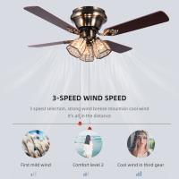 China 120V 42 Antique Brass Ceiling Fan Light Vintage Oscillating Table Fan for sale