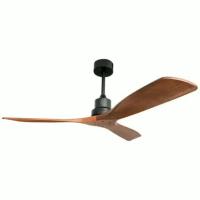 China 3 Blades 65w Iron Solid Wood Ceiling Fan Light 52Inch Led Indoor Ceiling Fan for sale