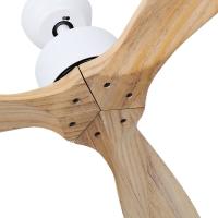 China 3 Blades 65w Iron Solid Wood Ceiling Fan Light 52Inch Led Indoor Ceiling Fan for sale