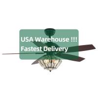 China Industrial 65W Low Profile Metal Blade Ceiling Fan with light 120V AC DC Motor for sale
