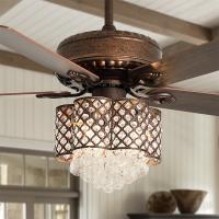 China 52Inch Remote Control 120V Modern Crystal Ceiling Lamp In Dining Room for sale