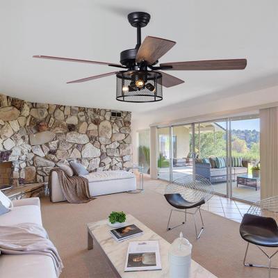 China Home Office 5 Plywood 2000LM Crystal Ceiling Fan Light With DC AC Motor for sale