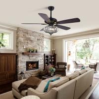 China Surface Mounting 120V 65W Industrial Ceiling Fan Light / 52 Inch 5 Blade Ceiling Fan for sale