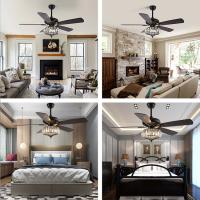 China Surface Mounting 120V 65W Industrial Ceiling Fan Light / 52 Inch 5 Blade Ceiling Fan for sale