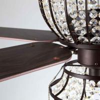 China Luxury 6000LM 48 Inch 1220MM Chandelier Crystal Ceiling Fan Light For Living Room for sale