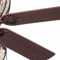 China Luxury 6000LM 48 Inch 1220MM Chandelier Crystal Ceiling Fan Light For Living Room for sale