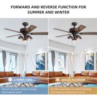 China 52Inch Crystal Cooling Air Ceiling Fan Light for sale