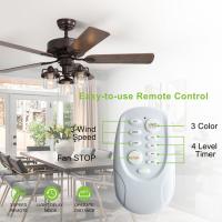 China 52Inch Crystal Cooling Air Ceiling Fan Light for sale
